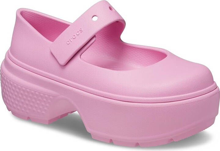Crocs Stomp Mary Janes (Pink Tweed/Pink Tweed) Slippers - ShopStyle Flats
