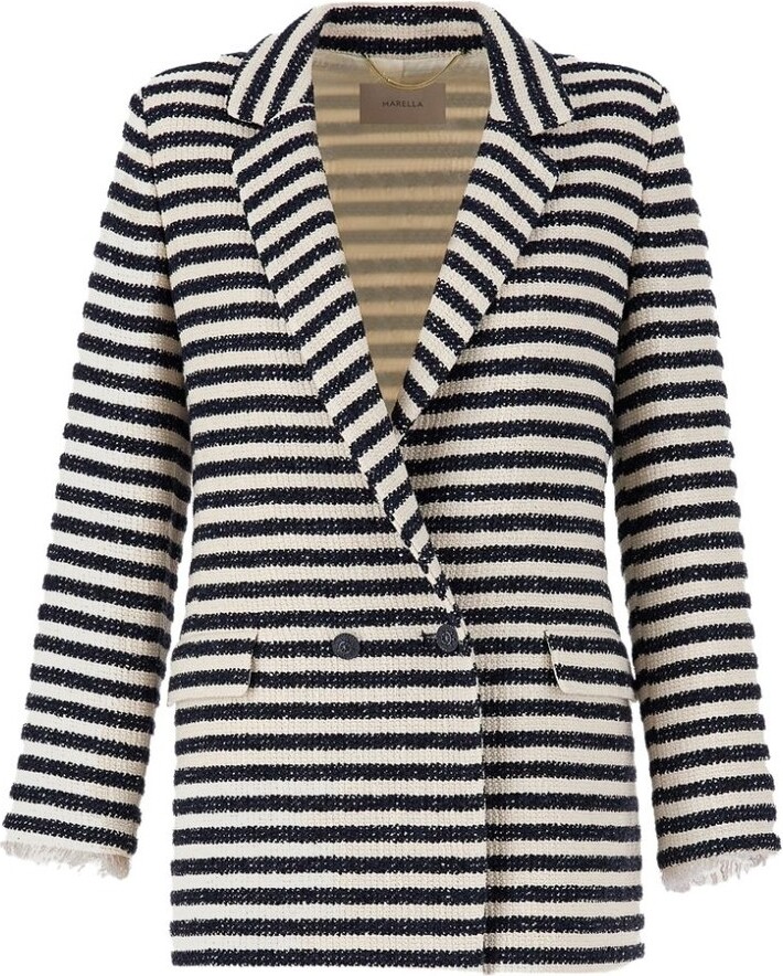 Marella Vicenza Stripe Tweed Jacket - ShopStyle
