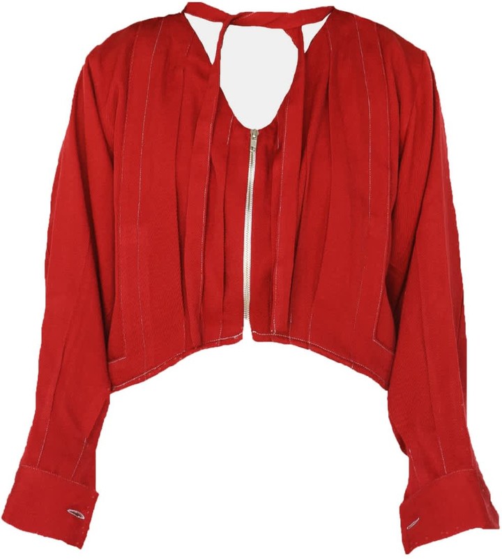 Solai Cropped Cherry Bomber Jacket - ShopStyle