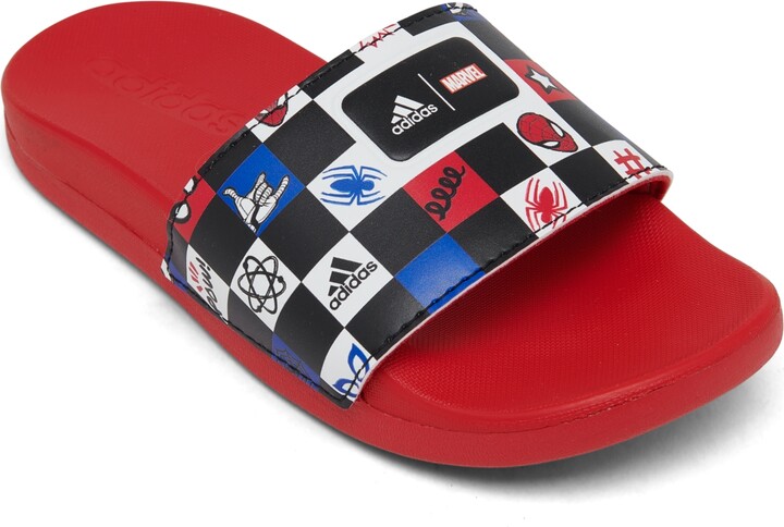 adidas Little Kids Disney Spider-Man Adilette Comfort Slide Sandals ...