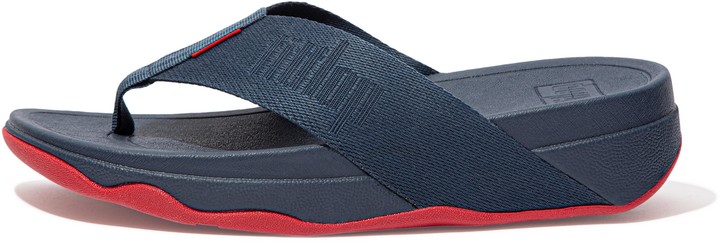 FitFlop Surfa Woven-Logo Toe-Post Sandals - ShopStyle