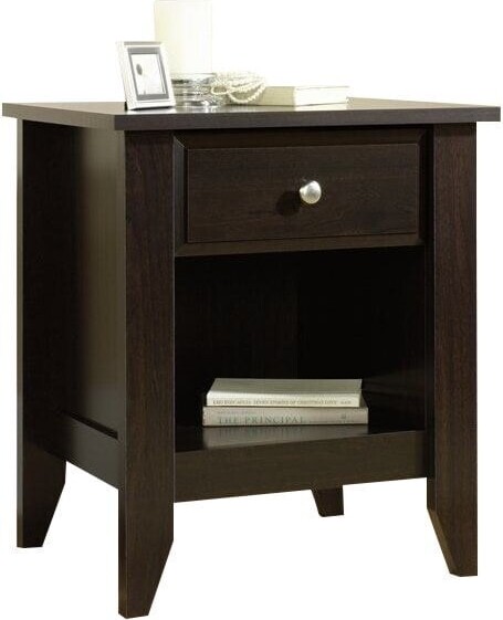EPOWP Shoal Creek Nightstand with Drawer & Storage Shelf, Jamocha Wood ...
