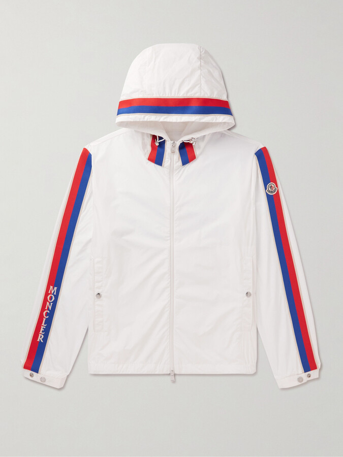 Moncler Rukbat Logo-Appliquéd Webbing-Trimmed Shell Hooded Jacket ...