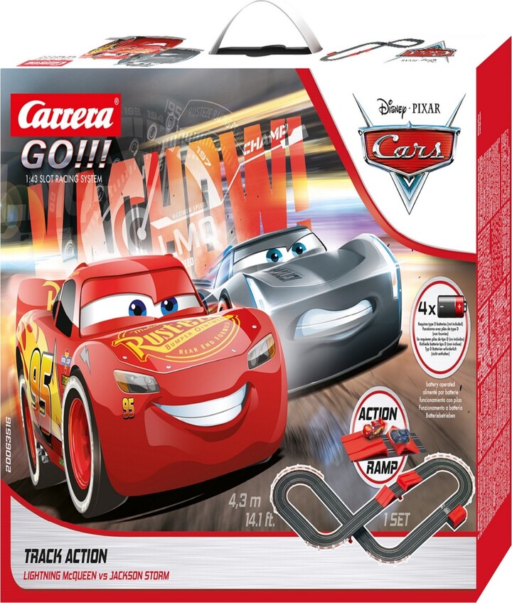 Carrera Go Battery Operated Disney Pixar Cars Track Action Electric ...