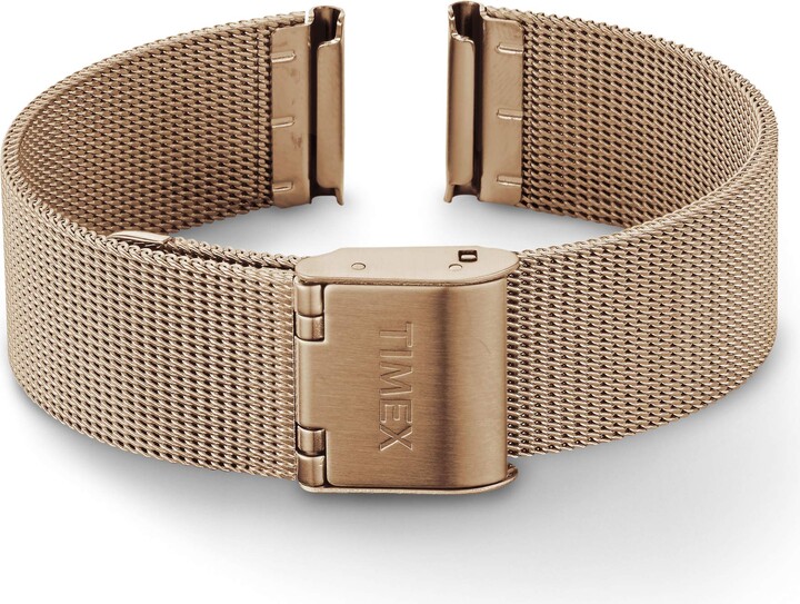 Timex 16mm Stainless Steel Mesh Bracelet in Rose Gold-Tone with Self ...