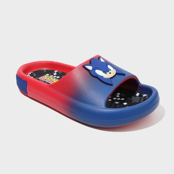 Kids' Sonic the Hedgehog Faded Comfort Slides - 6: Slip-On Sandals with ...