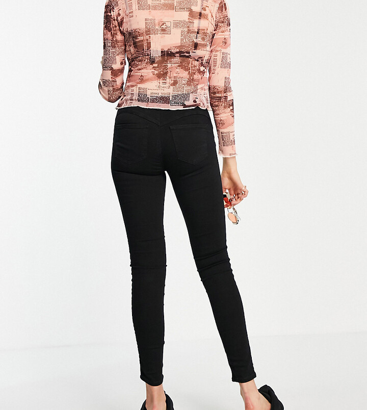 Pull&bear Tall push up jean in black - ShopStyle