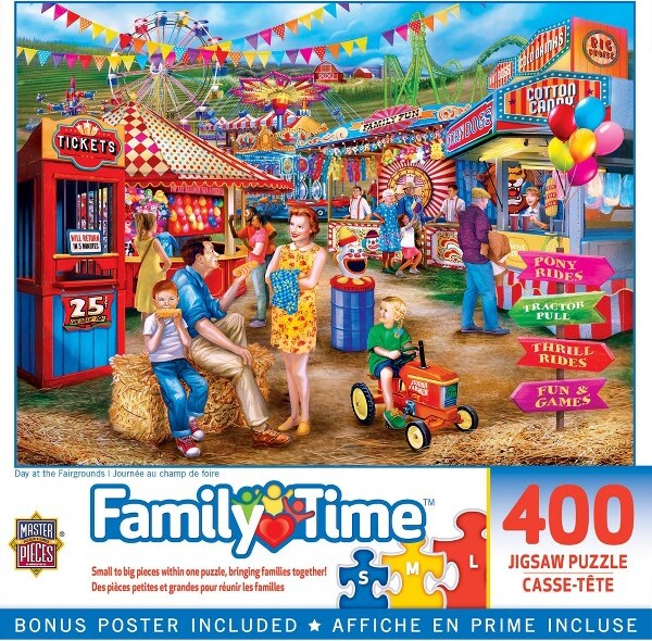 MasterPieces 400 Piece Jigsaw Puzzle - Day at The Fairgrounds - 18"x24 ...