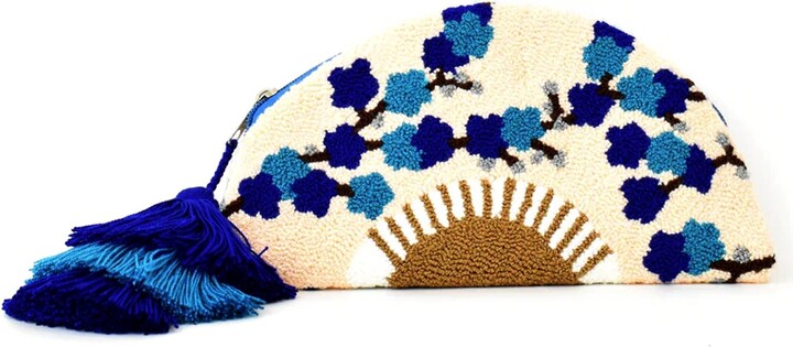 Caravan and Company Women's Fan Half Moon Tapizada Clutch - Blue ...