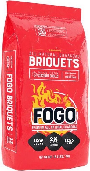 FOGO Charcoal FOGO Coconut Shell Briquets All Natural Light Smokey ...