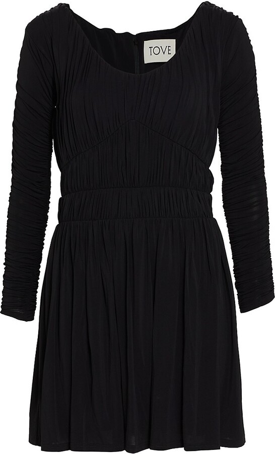 TOVE Women's Romy Ruched Mini Dress - Black - Size 8 - ShopStyle