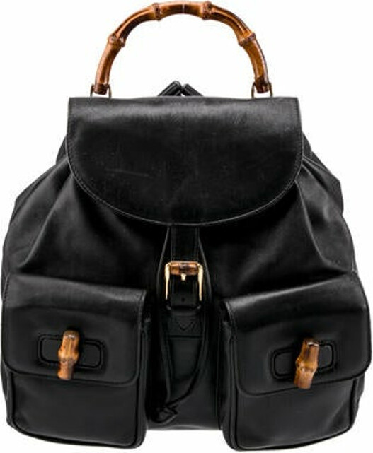 Gucci Vintage Suede Bamboo Backpack - ShopStyle