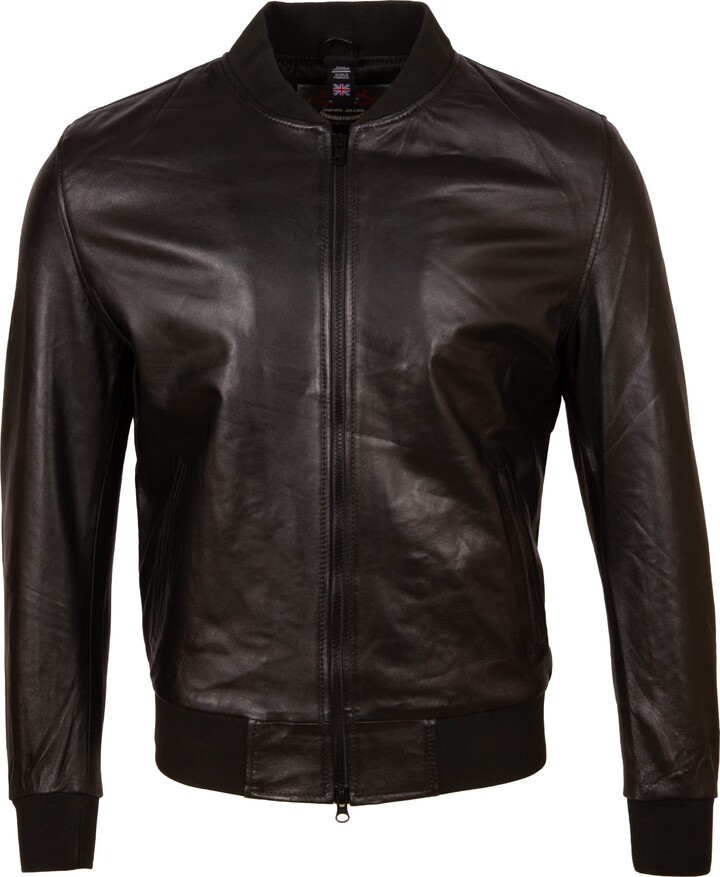 Aviatrix Men's Real Leather Fashion Bomber Jacket (D9J9) 2XL Black ...