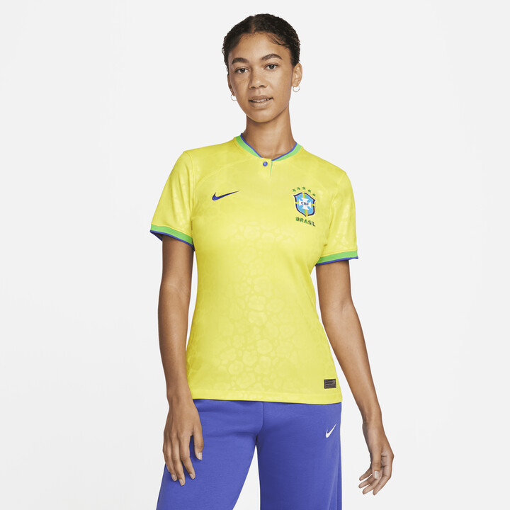 Nike Brazil 2022/23 Stadium Home Women's Dri-FIT Soccer Jersey in Yellow - ShopStyle Activewear Tops