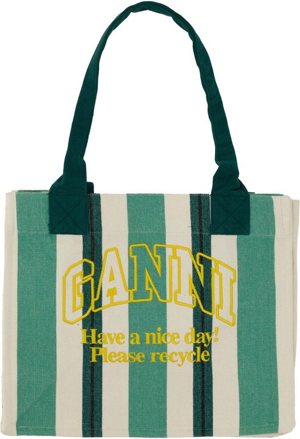 Ganni Canvas Tote Bag - ShopStyle