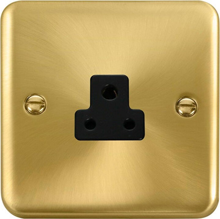 SE Home Curved Satin Brass 1 Gang 2A Round Pin Socket - ShopStyle ...