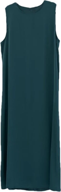 REHJJDFD Muslim Women Sleeveless Dress Satin Abaya Under Eid Ramadan ...