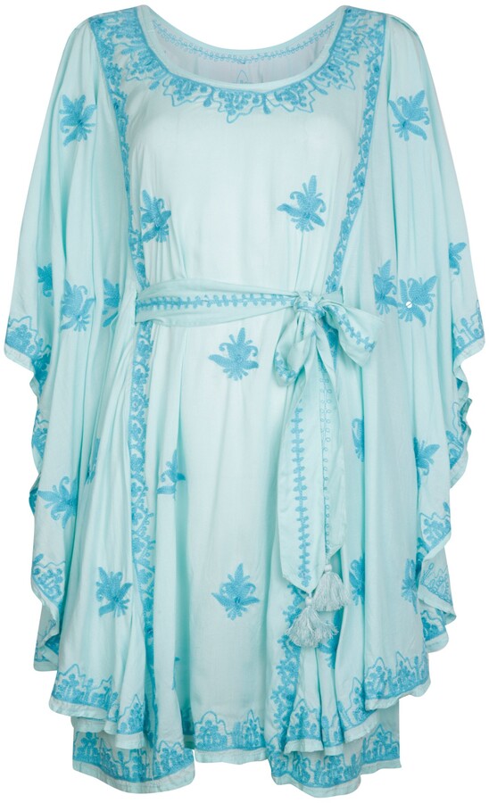 Pranella Charlston Mini Kaftan Aqua - ShopStyle