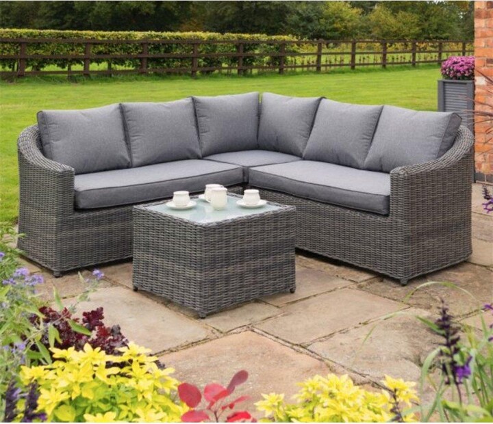Cheshire 5 Seater Grey Weave Lounge Corner Set - ShopStyle Chaises ...