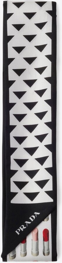 Prada Lipstick Print Silk Scarf - ShopStyle Scarves & Wraps