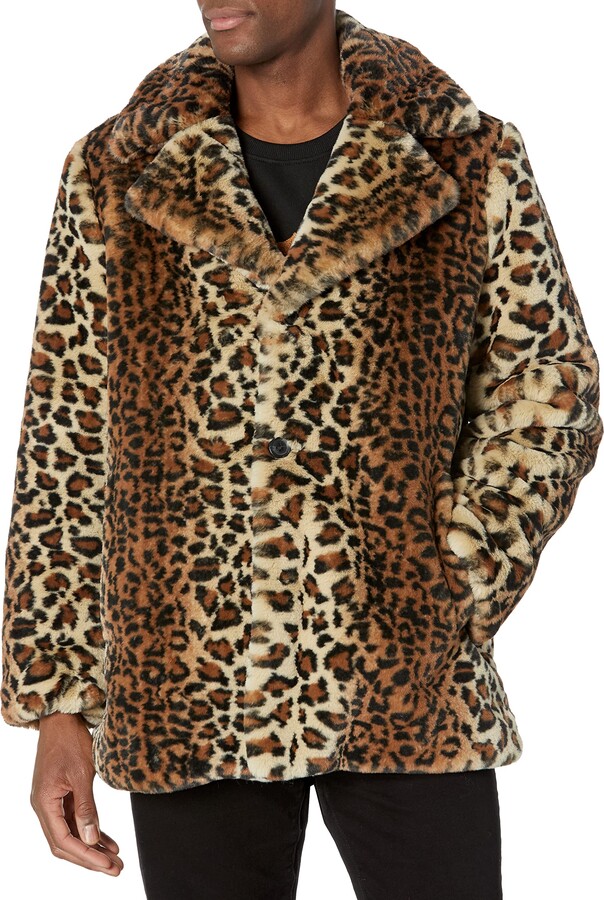 GUESS Men's Faux Leopard Fur Coat - ShopStyle