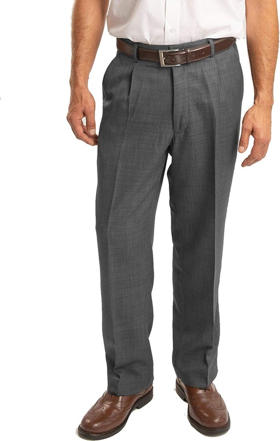 Jolliman Mens Classic Charcoal Trousers Self Adjusting Active Waist ...