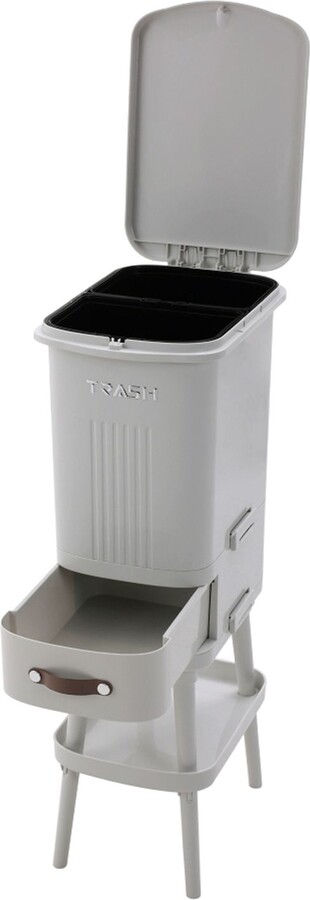 Living and Home 24L 3-layer Recycling Dustbin Trash Bin with 2 Inner ...