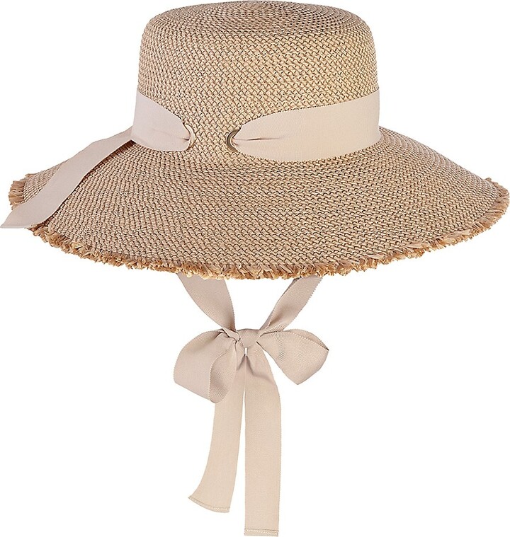Eric Javits Aruba Frayed Raffia Straw Hat - ShopStyle
