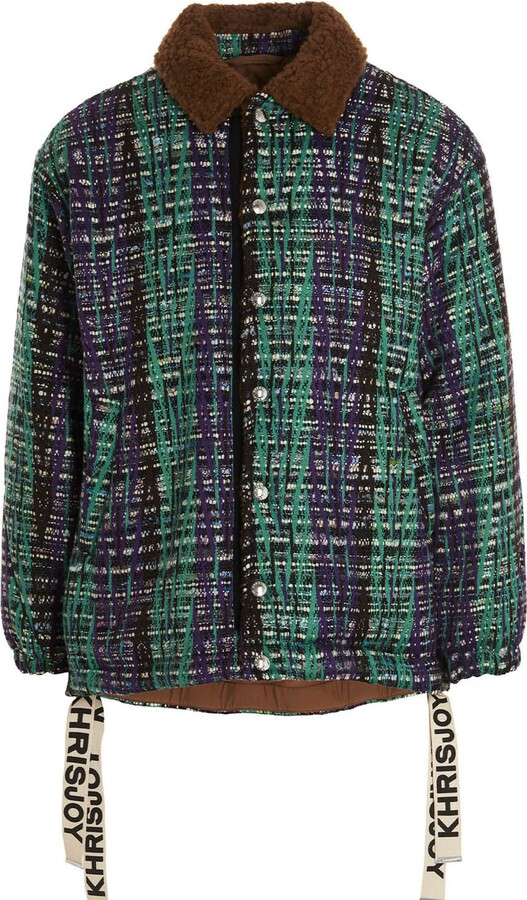 KHRISJOY 'puff Coach Tweed' Puffer Jacket - ShopStyle