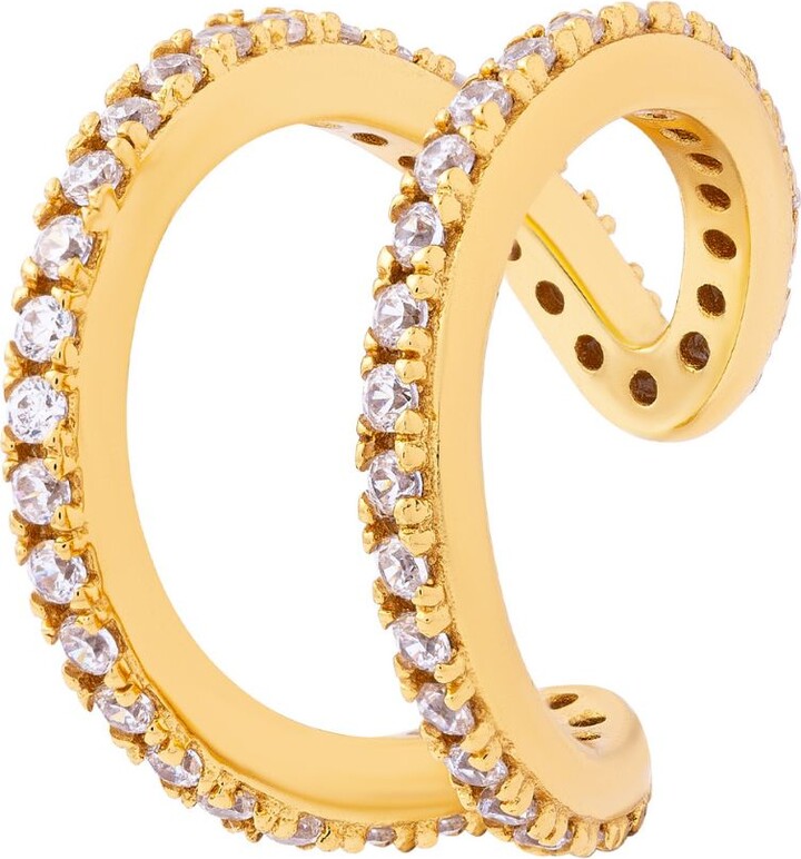 Cartilage Cartel Double Sparkle Ear Cuff Gold - ShopStyle Jewelry