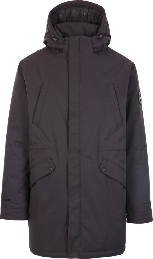 DLX Trespass Mens Padded Waterproof Jacket Adjustable Zip Off Hood ...