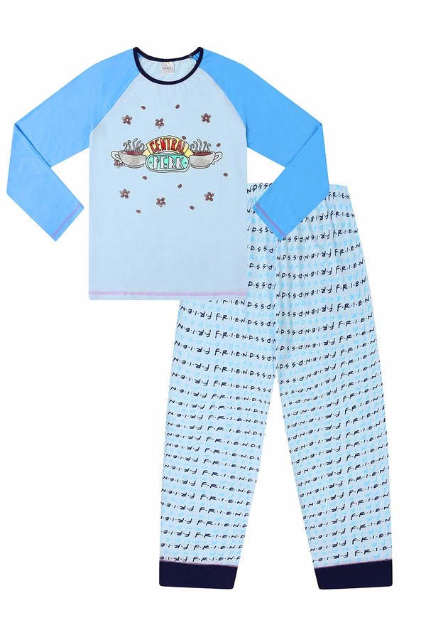 FRIENDS Central Perk Pyjamas for Girls Cafe TV Show Kids PJ Set Blue ...
