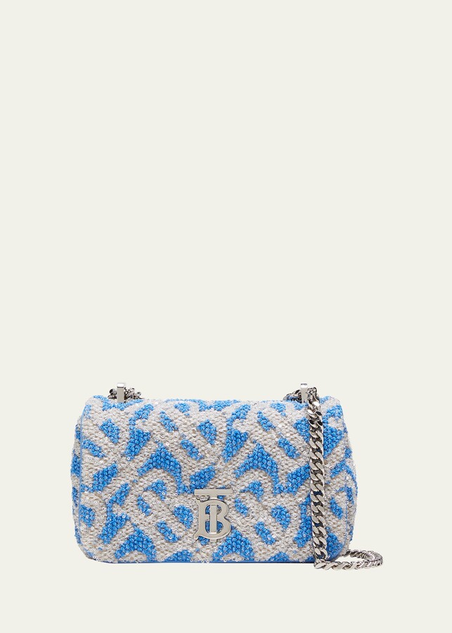 Burberry Lola TB Monogram Sequins Yarm Shoulder Bag - ShopStyle