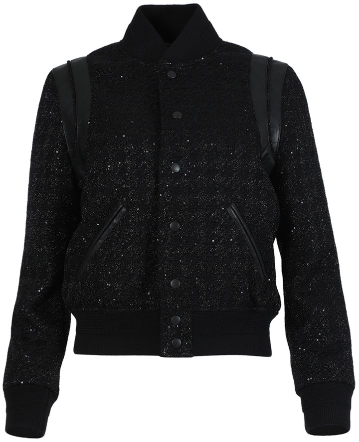 Saint Laurent Wool Teddy Jacket - ShopStyle