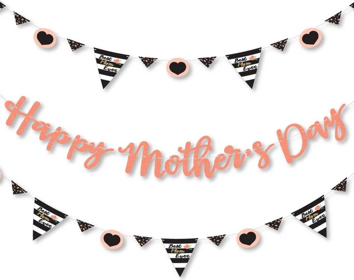 Big Dot of Happiness Best Mom Ever - Mother's Day Letter Banner ...