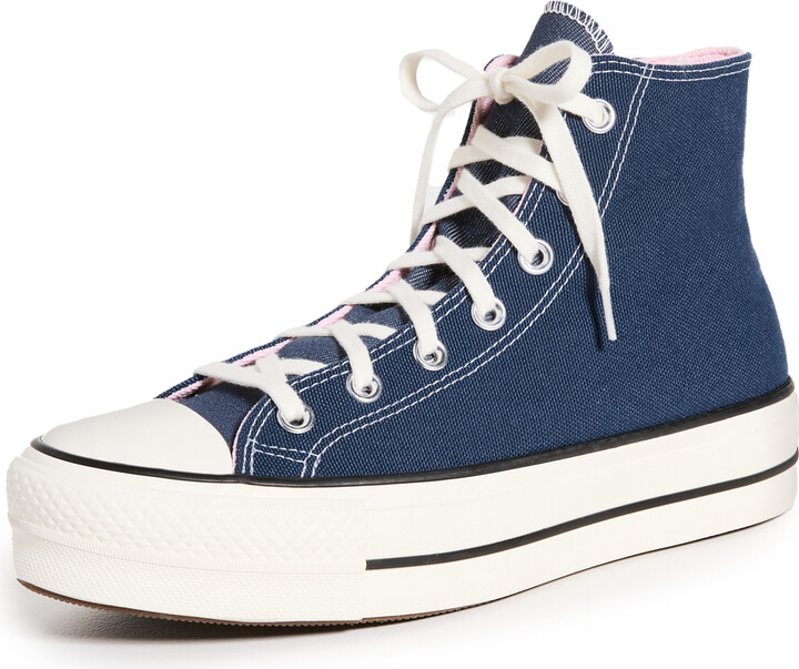 Converse Chuck Taylor All Star Lift Platform Denim Fashion Sneakers ...