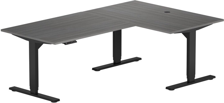 Progressive Desk Height Adjustable Computer Standing Desk - L Shaped 72 ...