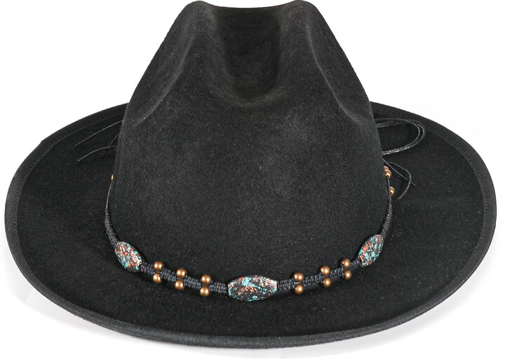 YESCRIBIR Open Road Hat Fedora Hat Pure Wool Felt Hat Vintage Rancher ...