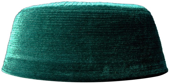TheKufi Dark Green Rigid Velvet Kufi Hat Turkish Chechen Style Takke ...