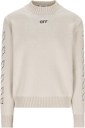 Off-White intarsia Arrow jumper - ShopStyle Crewneck Sweaters