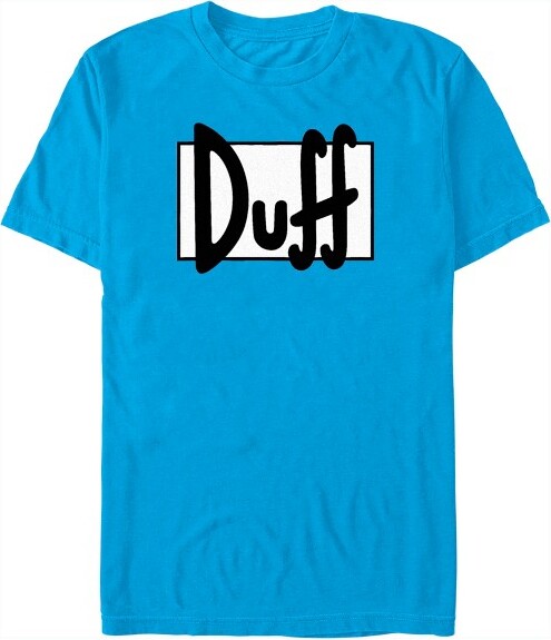 Men's The Simpsons Duff Logo T-Shirt - Turquoise - 2X Large - ShopStyle