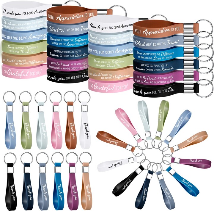 Ecally 120 Pcs Inspirational Quote Keychains Bulk Graduation ...