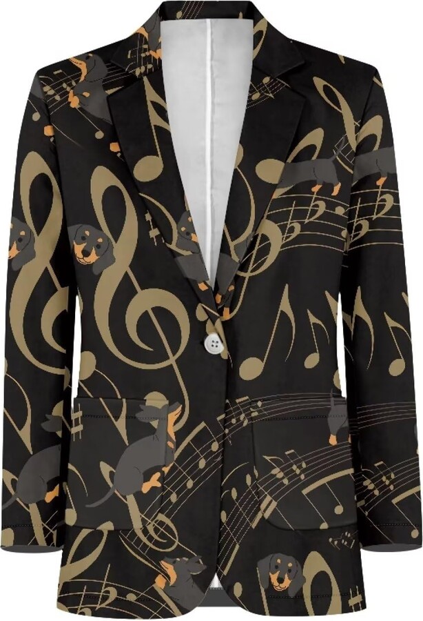 Darisoco Music Notes Men's Casual Knit Blazer Suit Stylish Jackets 1 ...