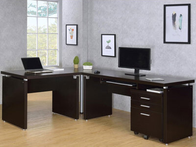Ebern Designs Treson 2 - Piece Office Set in Cappuccino - ShopStyle