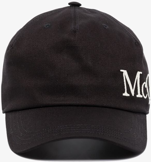 Alexander McQueen Black Oversized Logo Baseball Cap - ShopStyle Hats