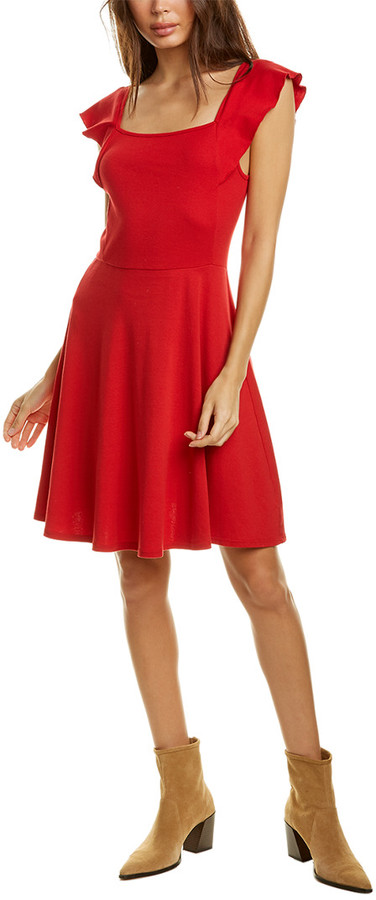 Three Dots Flutter Heritage Knit Mini Dress - ShopStyle