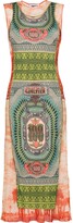 Jean Paul Gaultier Bank Note printed midi dress - ShopStyle