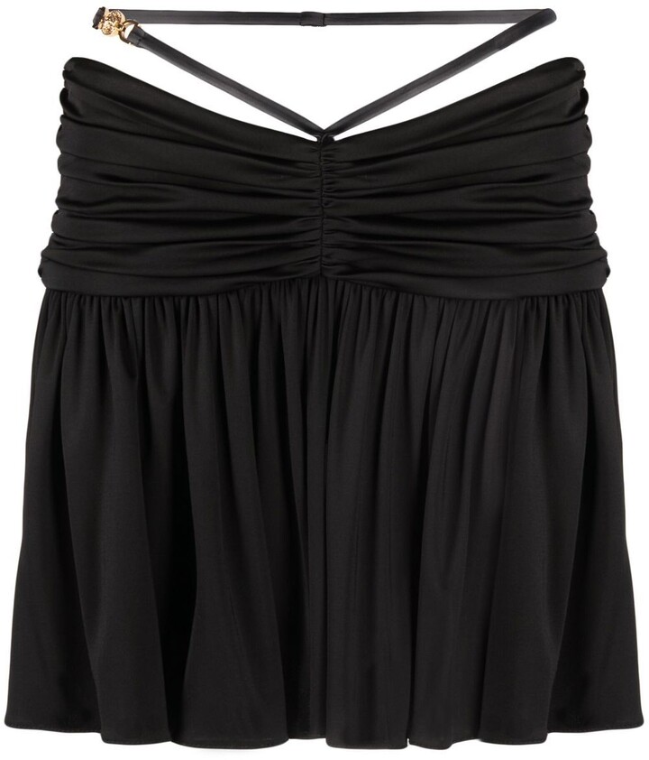 Versace Ruched-Waist Mini Skirt - ShopStyle