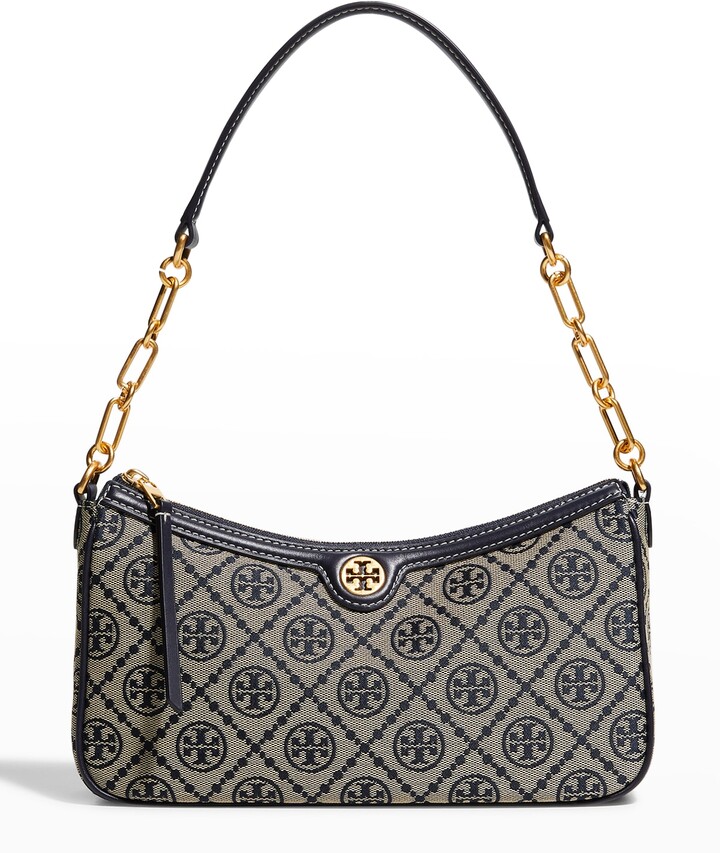 Tory Burch T Monogram Jacquard Zip Shoulder Bag - ShopStyle