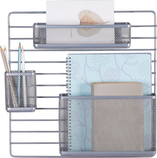 Mesh Additional Wall Organization Tools Silver - Brightroom™: Steel ...